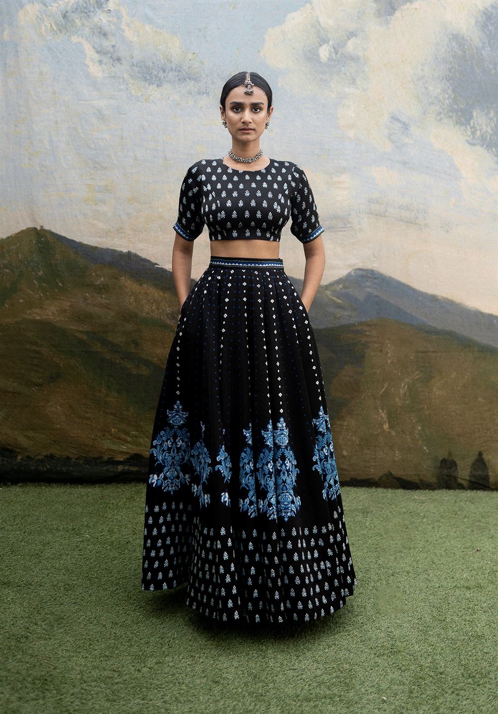 Shop Black Chand Lehenga From Yam | Shop Cult Modern